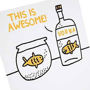 Hallmark Shoebox Funny Birthday Card (Vodka Goldfish)