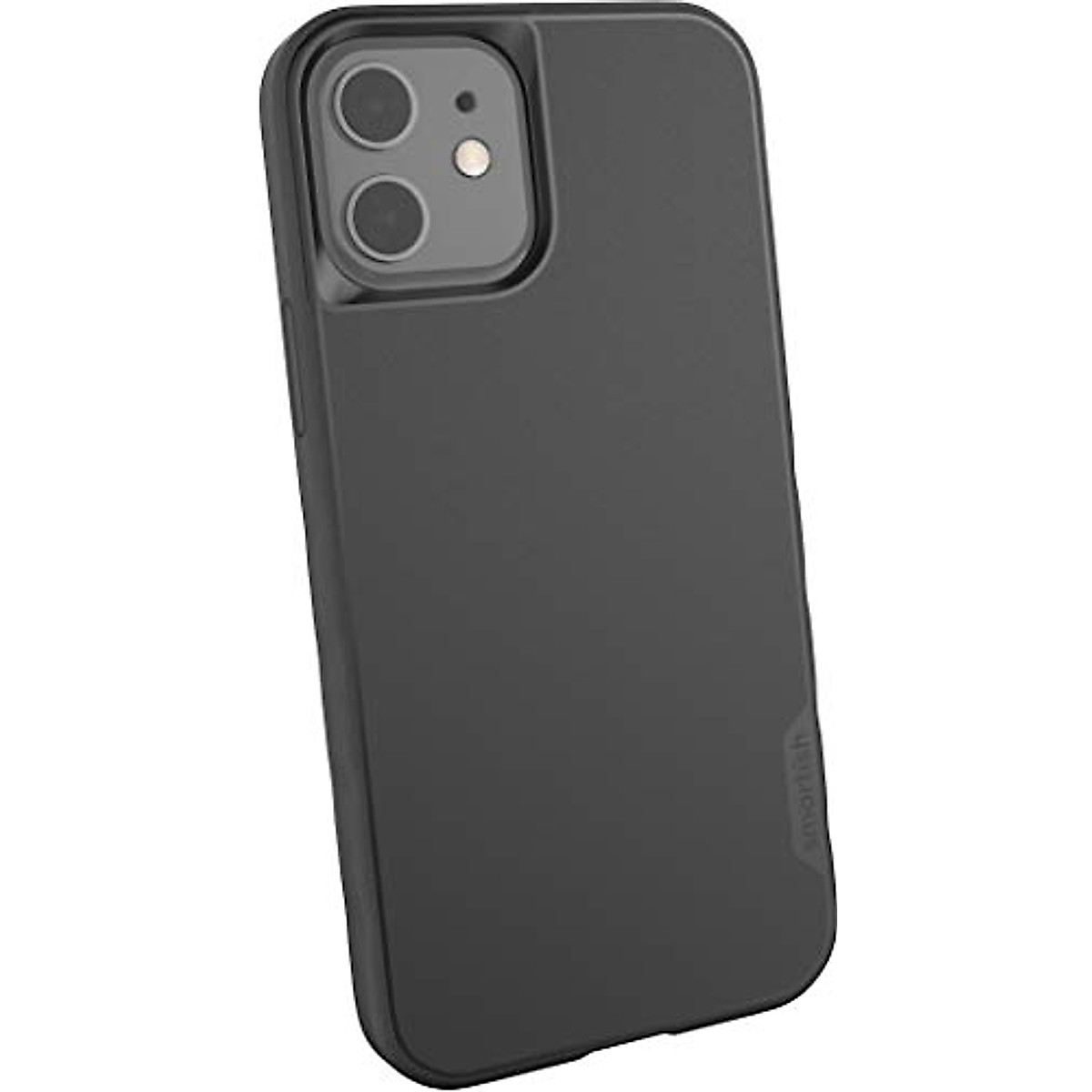 Smartish iPhone 12/12 Pro Slim Case - Gripmunk [Lightweight + Protective] Thin Cover (Silk) - Black Tie Affair
