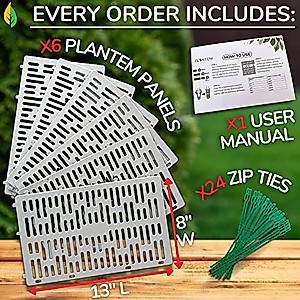 Plantem Tree Trunk Protector (6 Pack) - Durable Tree Guard Panels Protect from Trimmers, Mowers & Sun | Weather-Proof Tree Protectors Interlock for Custom Fit | Grey Color Tree Guards Trunk Protector