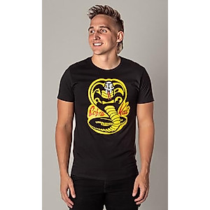 Cobra Kai Men's Adult Licensed Graphic Logo T-Shirt (Large) Black