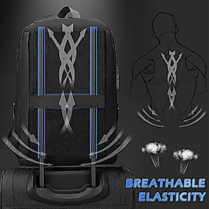 JUMO CYLY Hardshell Anti-theft Laptop Backpack, Waterproof Expandable Computer Backpackb Fit 15.6 Inch with USB Charging Port TSA Lock Business Travel Rucksack for Men