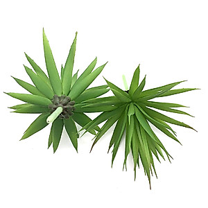 EBUYOM 2 PCS Artificial Succulents Plants Real Touch Lifelike Succulants Plants Faux Greenery Plants Garden DIY Home Office Decoration Ornament (Agave)