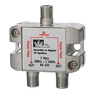 IDEAL Electrical 85-332 2-Way Digital Cable Splitter, 2.4 GHz