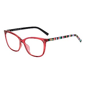 Kate Spade New York Women's Aubree Blue Light Reading Glasses Cat Eye, Plum/Demo Lens, 53mm, 16mm + 2.5