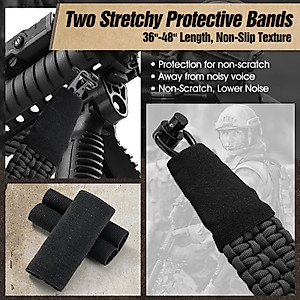 VVAAGG 2 Point QD Sling Adjustable Non-Slip Paracord Rifle Sling with QD Sling Swivels for Hunting