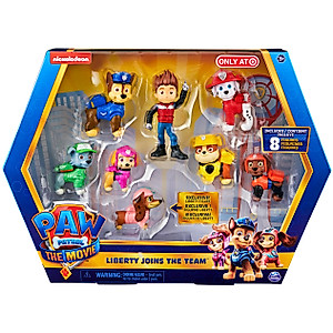 Paw Patrol Liberty Joins The Team 8 Figure Movie Gift Pack with Exclusive Collectible Figure, Kids’ Toys for Ages 3 and Up Multicolor 6062214