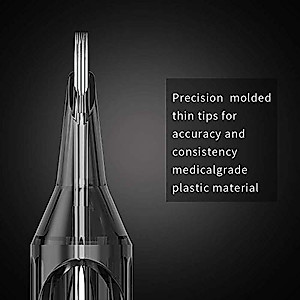 Romlon Tattoo Cartridge Needles 100Pcs Assorted Standard Sterilized Mixed Tattoo Needle Cartridges Round Liner Magnum 3RL 5RL 7RL 9RL 5RS 7RS 9RS 5M1 7M1 9M1 Size for Tattoo Kits Tattoo Supplies