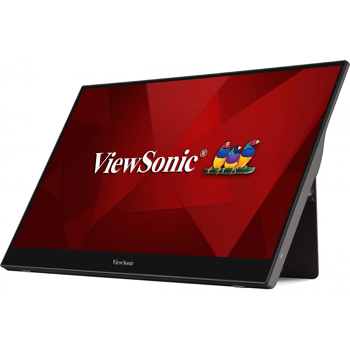 ViewSonic VG1655 15.6 Inch 1080p Portable Monitor with 2 Way Powered 60W USB C, IPS, Eye Care, Dual Speakers, Built-in Stand with Smart Cover , Black