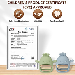 Socub Silicone Baby Teether Toys for Infants 3-6 6-12 Months, BPA Free Anti-Drop Silicone Mitten Teething Toy, Baby Chew Toys for Sucking Needs, Newborn Essentials & Baby Shower Gifts Girls(Dark Pink)