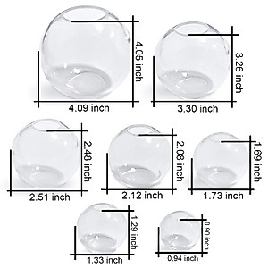 RESINWORLD Set of 4", 3", 2.5", 2", 1.7", 1.3", 0.9" Clear Silicone Sphere Molds, Large 3D Seamless Sphere Silicone Molds for Resin Casting, Round Ball Orbs Epoxy Resin Mold for Jewelry, Soap, Candle