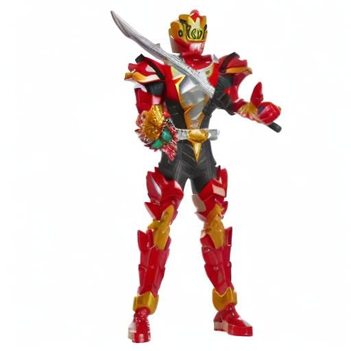 Power Rangers Dino Fury Spiral Strike Red Ranger, 12-inch Action Figures, Electronic Spinning and Light FX, Toys for 4 Year Old Boys and Girls and Up