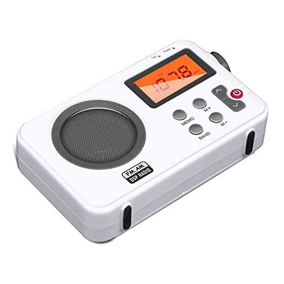 Shower Radio Speaker, AM/FM Radio with LCD Display,Portable Stereo Radio with Earphone Port for Home, Beach,Hot Tub, Bathroom, Outdoor