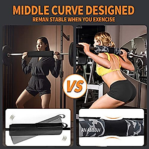 AN AMMAN Barbell Pad for Squat, Hip Thrust - Perfect for Gym Workout Smith Machine Thruster Weightlifting - Relieves Neck and Shoulder Pain - Thick Foam Cushion Pink AM001BZ