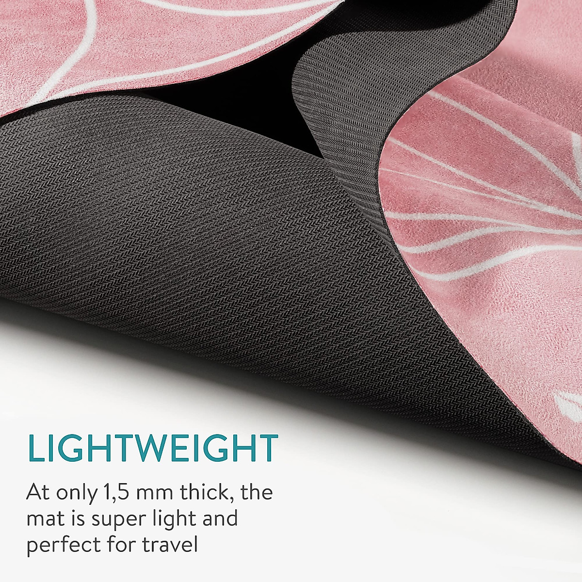 Navaris Foldable Yoga Mat for Travel - 1/16" (1.5mm) Thick Exercise Mat for Pilates, Workout, Gym, Fitness - Non-Slip Folding Portable Mat