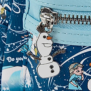 Loungefly Disney Frozen Elsa and Anna Snow Play Womens Double Strap Shoulder Bag Mini Backpack Purse