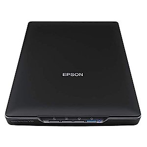 Epson Perfection V19 Color Photo & Document Scanner with scan-to-cloud & 4800 dpi optical resolution , Black