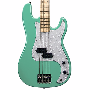 Sawtooth EP Series Electric Bass Guitar, Surf Green w/Pearl Pickguard