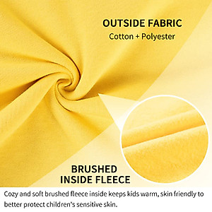 DOTDOG Kids Unisex Soft Brushed Fleece Pull-on Jogger Sweatpants Basic Casual Pants for Boys or Girls (3-12 Years)(Yellow, s)