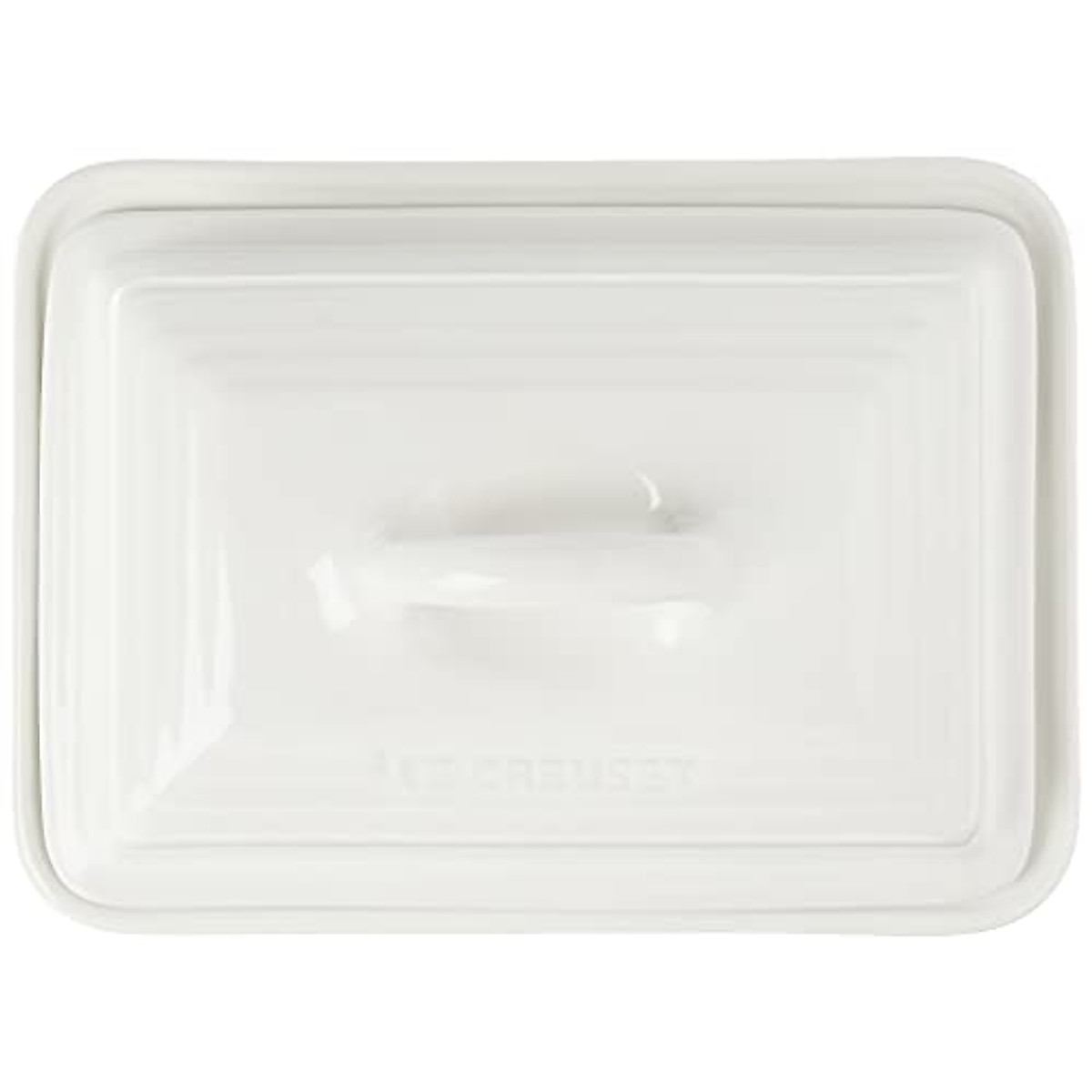 Le Creuset Stoneware European Butter Dish, White