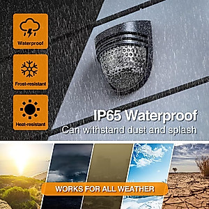 oditton Solar Fence Light, Solar Pathway Lights, Solar Light, Deck Lights, Solar Powered, Solar Wall Lights, 2 Modes, Waterproof IP65, Outdoor for Garden, Christmas Decoration, Backyard, 6 Pack