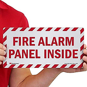 SmartSign "Fire Alarm Panel Inside" Label | 5" x 10" 3M Engineer Grade Reflective