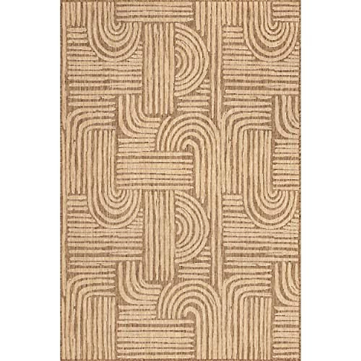 nuLOOM Lynne Abstract Maze Indoor/Outdoor Area Rug, 8' x 10', Beige