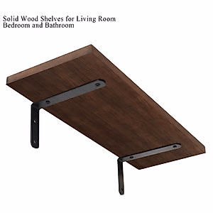 Giaford Wooden Floating Shelves Set of 2,Wall Shelves for Storage Display and Organization Farmhouse Shelf for Bedroom, Bathroom,Living Room and Kitchen