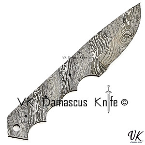 Damascus Knife Blanks for Knife Making Supplies Diy 8 inch Full Tang Edc Hunting Knife Blade Blank, Diy JNR 2174