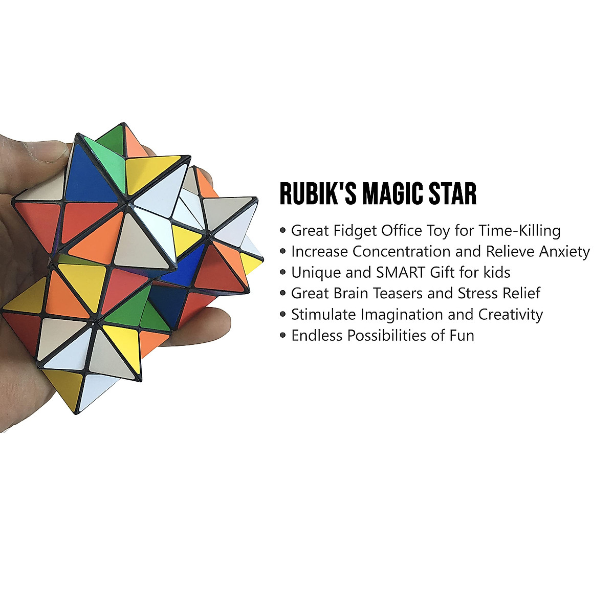 Rubiks 3 Piece Gift Set | Rainbow Ball | 2X Magic Stars