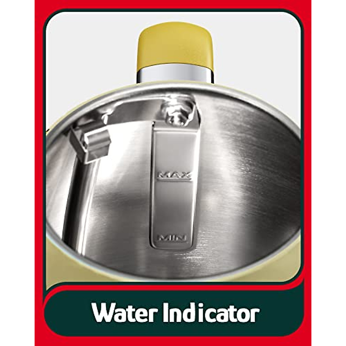 Hazel Quinn X Eduardo Recife Collaboration Electric Kettle with Thermometer - 1.7 Litres / 57.5 Ounces Retro Tea Kettle, All Stainless Steel, Fast Boiling 1200W, Cordless, BPA-free, Automatic Shut-Off