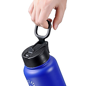 Vmini Straw Lid, Compatible with Hydro Flask Wide Mouth Water Bottle and More, Wide and Rotating Handle, Straws and Brushes, 1 and 2 Pack