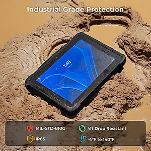 MUNBYN Rugged Tablet, 10.1 inch Windows Tablet, Windows 11 Pro, 8GB+128GB, Intel N5100, and Android Barcode Scanner MUNBYN Handheld Mobile Computer, Equip with 1D/2D QR Zebra Scanner
