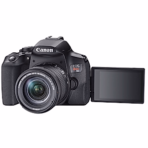 Canon EOS Rebel T8i DSLR Camera w/EF-S 18-55mm F/4-5.6 is STM Lens + EF 75-300mm f/4-5.6 III Lens + 420-800mm f/8.3 HD Lens + 2X 64GB Memory + Case + Filters + Tripod + More (35pc Bundle)