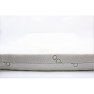 OrganicTextiles 3 Inch Crib Ventilated Mattress Topper, Standard Crib 52"x28", with Natural Bamboo Cover, GOLS Certified, Breathable, Toddler Bed, Nonslip, Soft Cover Protector Pad, Skin-Friendly