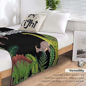 Dinosaur Blanket Gifts, 40"x50" Soft Fleece Dinosaur Throw Blanket for Boys, Lightweight, Soft, Comfortable, Warm Dinosaur Theme Gifts for Bed Couch
