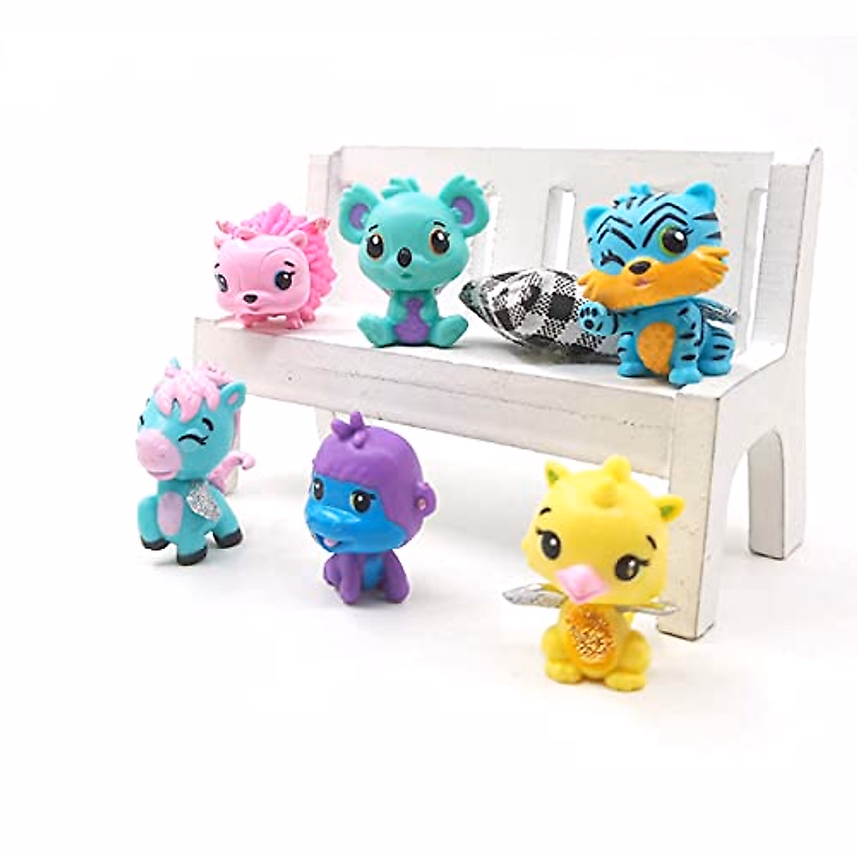 Beauy Girl Cute Miniature Pet Doll, 20 Pcs Random Mini Cute Pets Toy Doll Set Cake Topper Decoration Plant Pot Craft Dollhouse Decor