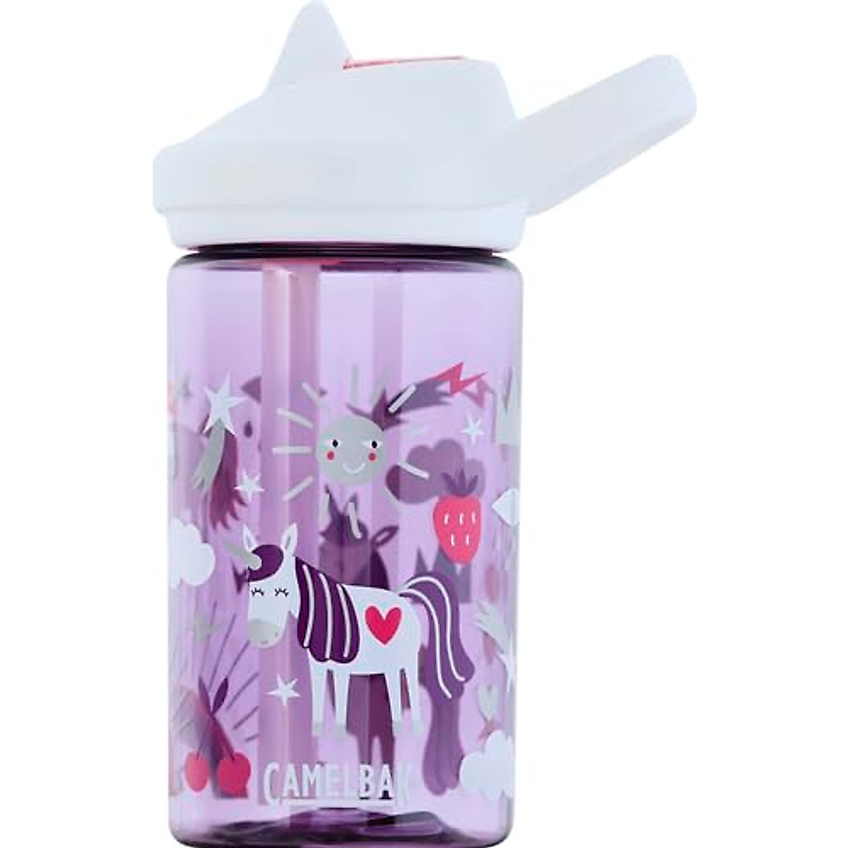 CamelBak Eddy+ Kids BPA-Free Water Bottle with Straw, 14oz Unicorn party