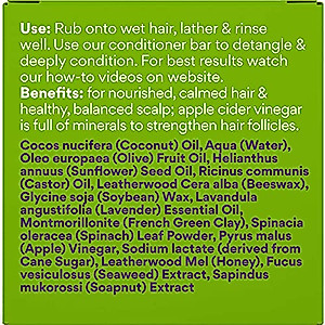 Beauty and the Bees Eco-Friendly Apple Cider Vinegar SHAMPOO BAR Hair Tonic Best For Oily Hair | ACV for Dandruff & Dry Itchy Scalp | Organic Ingredients - Sulfate & Paraben Free