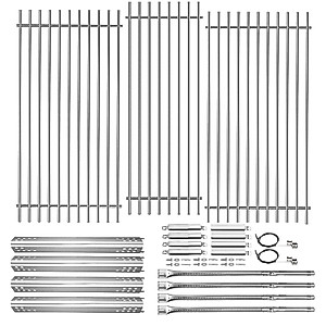 Hisencn Grill Replacement Parts for Charbroil Performance 475 4 Burner 463347017 463377319 463376017 463335517 463342119 463347418 G470-5200-W1 Burner G470-0004-W1A Heat Plates and Cooking Grates