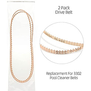 Pool Cleaner Drive Belts Replacement - for Aquabot Parts 3302 A3302PK Pool Cleaner Belts - 2 Pack