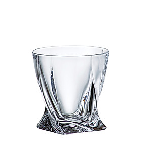 Barski, European,Glass, Crystalline, Old Fashioned Tumbler Glasses With A Twist on the Bottom, 11.5 oz, Made in Europe, Set of 6