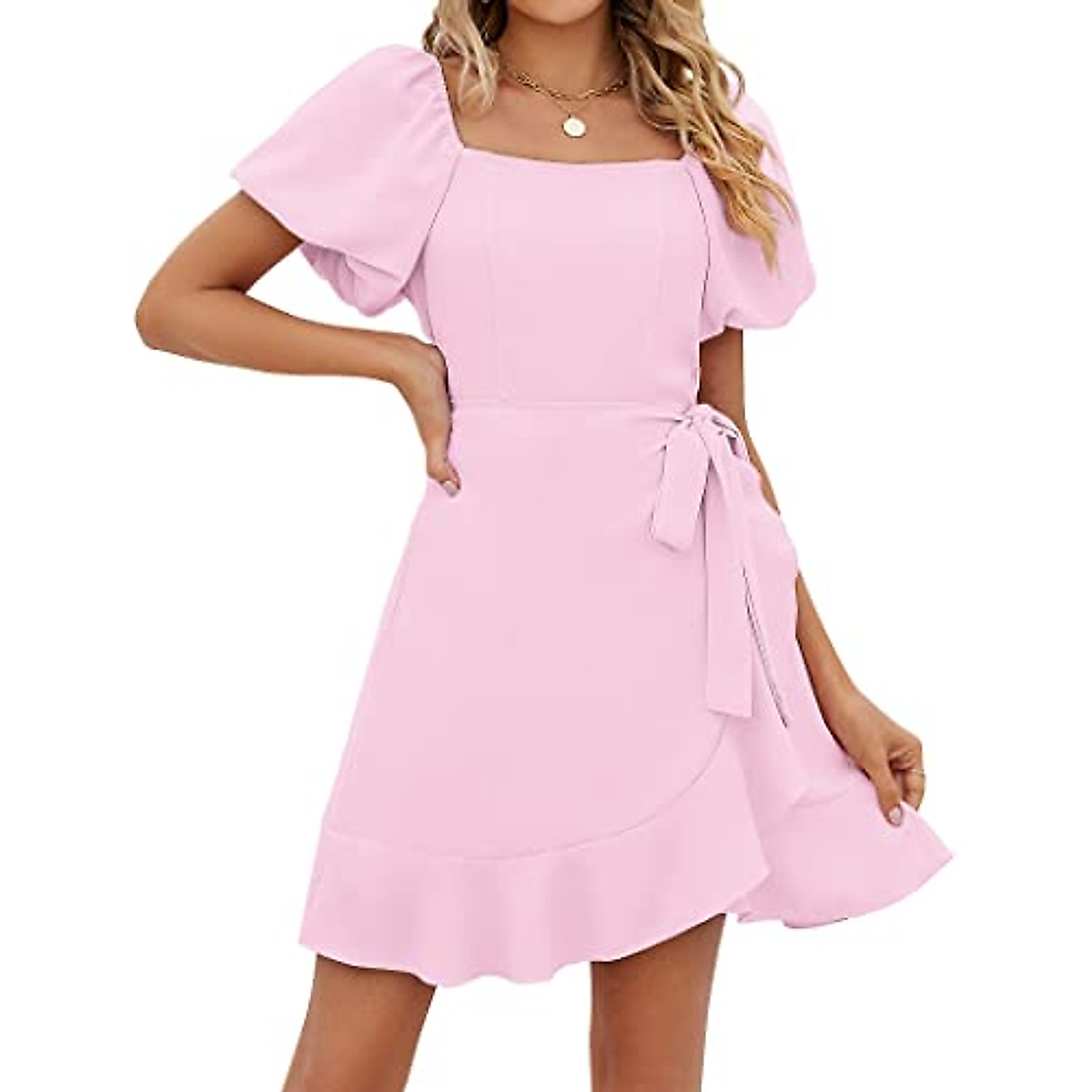 SAMPEEL Dance Dresses for Teens Summer Bridesmaid Preppy Dresses for Middle School XS