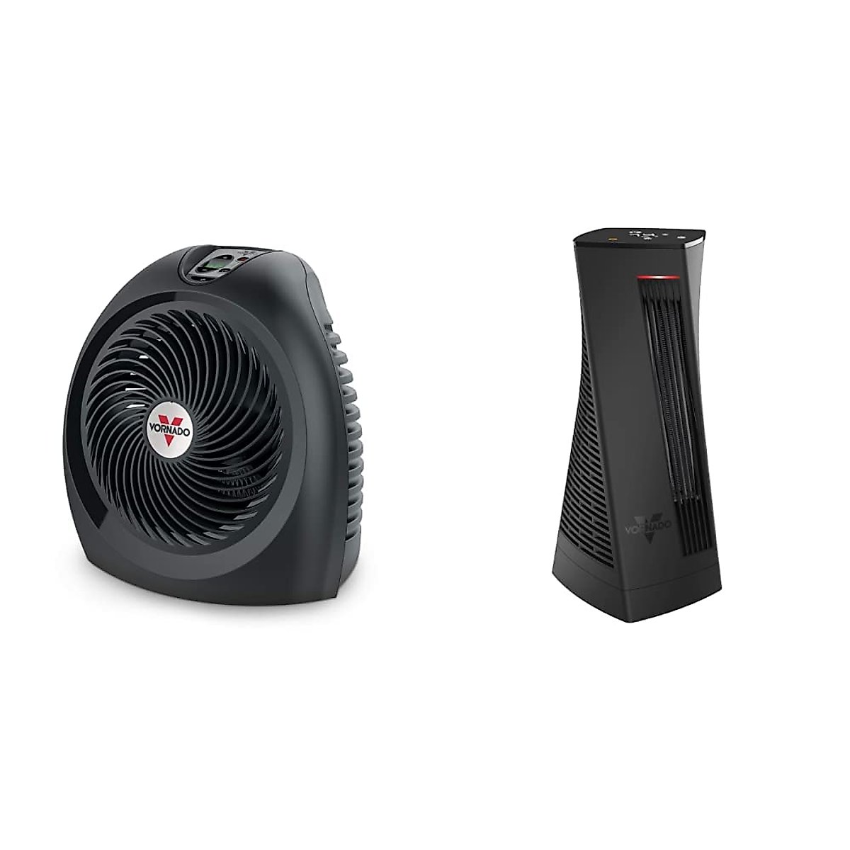 Vornado AVH2 Advanced Whole Room Heater with Automatic Climate Control, Timer, Fan Only Option, Black & OSCTH1 Oscillating Tower Heater