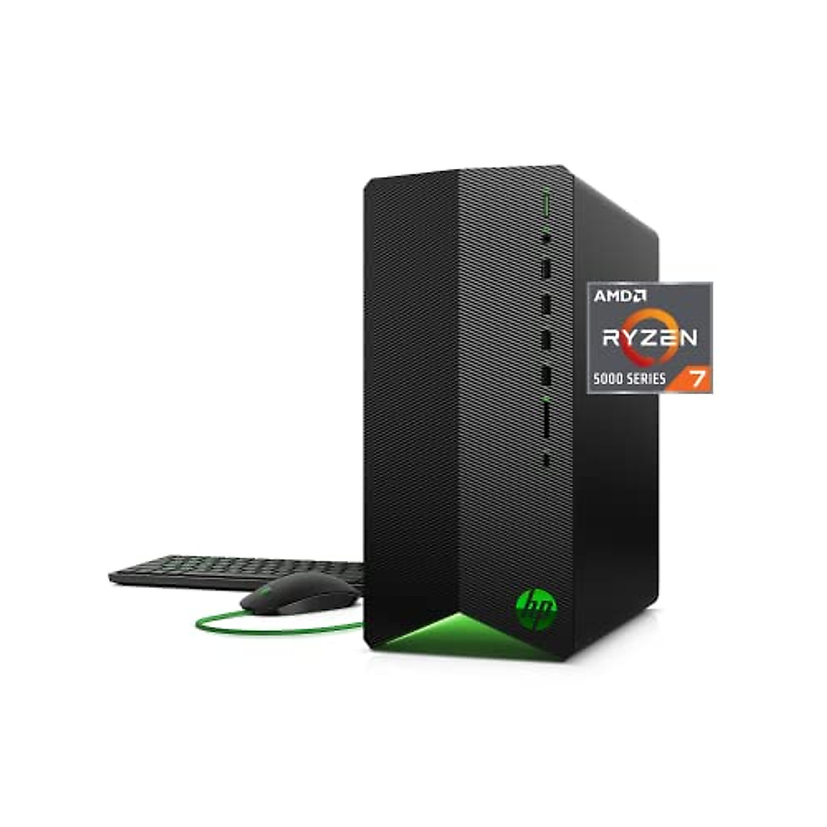 HP Pavilion AMD Radeon RX 6600XT, AMD Ryzen 7 5700G Processor, 16 GB RAM, 512 GB SSD, Windows 11 Home, Wi-Fi 5 & Bluetooth 4.2, 9 USB Ports, Pre-Built Gaming PC Tower (TG01-2070, 2021)