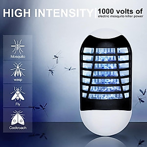 Bug Zapper Indoor,Fly Trap for Indoors Electronic Mosquitoes Killer Mosquito Zapper with Blue Lights for Living Room, Home, Kitchen, Bedroom, Baby Room, Office. (2)