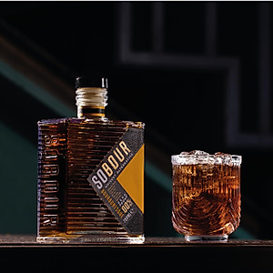 SOBOUR Bourbonesque Non Alcoholic Whiskey, Smooth and Indulgent Award Winning Non Alcoholic Spirits, 0.0% ABV. - Halal, Low Sugar, Vegan and Gluten Free, Part of the Spirits of Virtue Range (700ml)