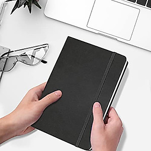 MEHDYS Journal Notebooks,3 Pack,A5 Leather Hardcover Thick Journals for Writing,for Work Business Study Journaling Note Taking, 100 GSM Eco-friendly Paper,Light Black