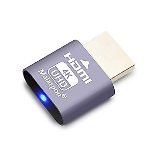 HDMI Dummy Plug fit-Headless Display Emulator DDC EDID Headless Ghos with Windows Mac OSX Linux Great for Graphics Acceleration Support 3840x2160@60Hz 2P