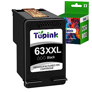 Ink 63 XL XXL Remanufactured for HP 63 63XL 63XXL Black Ink Cartridge for Officejet 3830 4650 4652 4655 5200 5252 5255 5258 Envy 4520 4512 Deskjet 1112 2132 3630 3632 Printer
