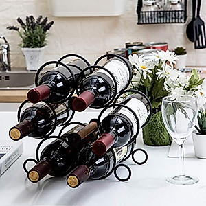 Home Zone Living Wine Rack for Countertop - Holds up to 6 Bottles